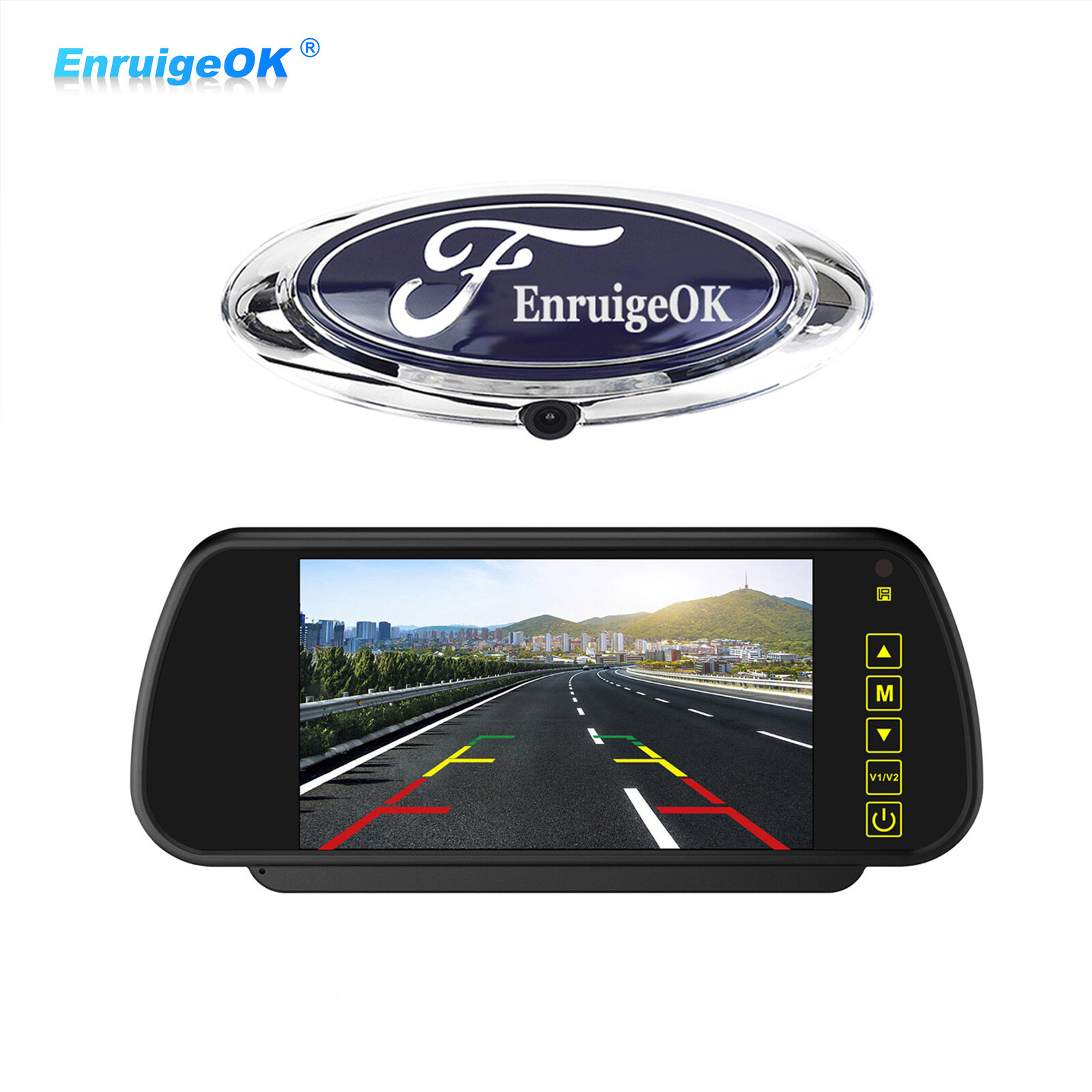 Chrome Emblem Logo Backup Camera for Ford F150 F250 F350 F450 F550 ...