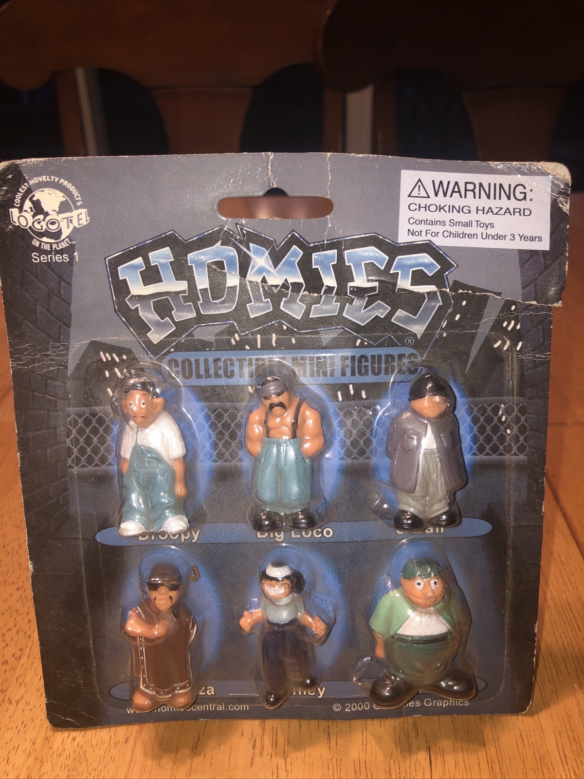 Homies Series 1 Blister 6 Figure Set Big Loco Smiley Sapo Droopy 8 Ball ...