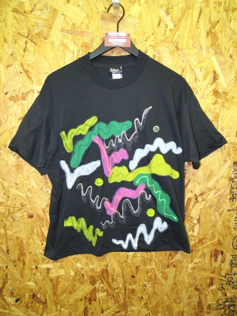 Vintage Bijo New York Handmade Abstract Puff Print T … - Gem