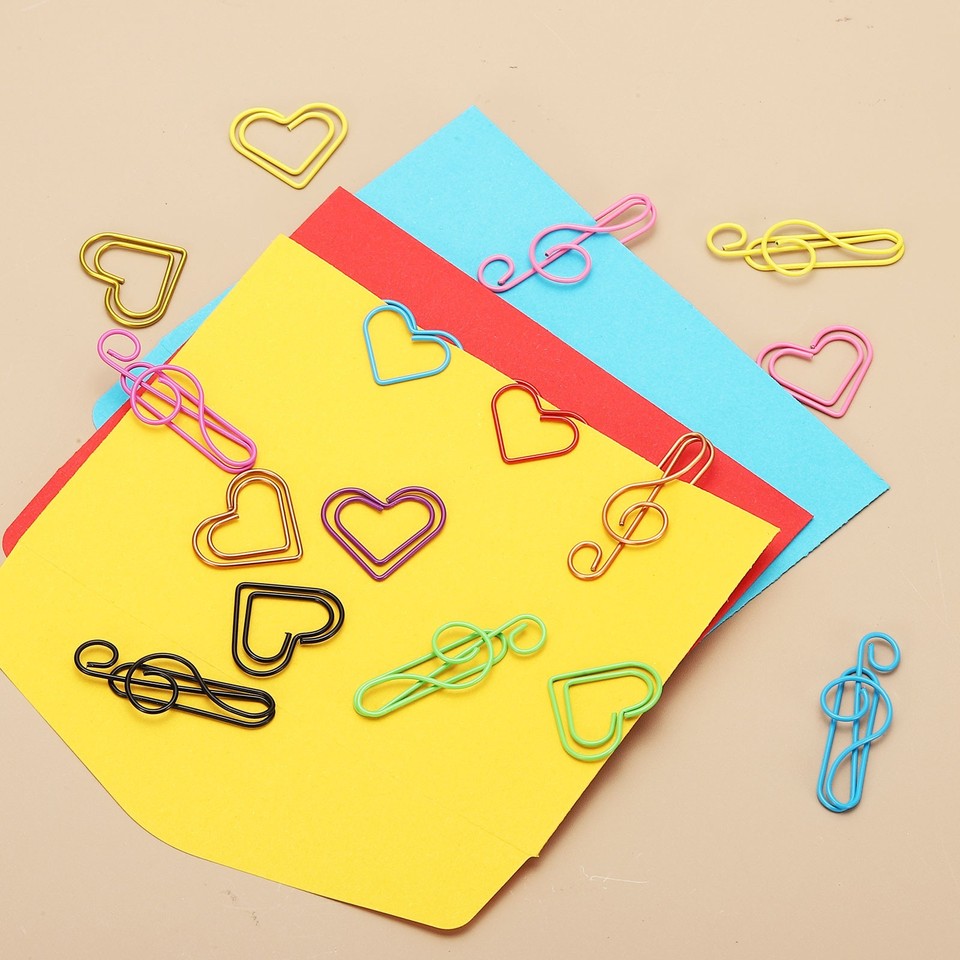 50pcs Paper Clip, Musical Style Paper Clip Small Cute, 40mm, Black | eBay