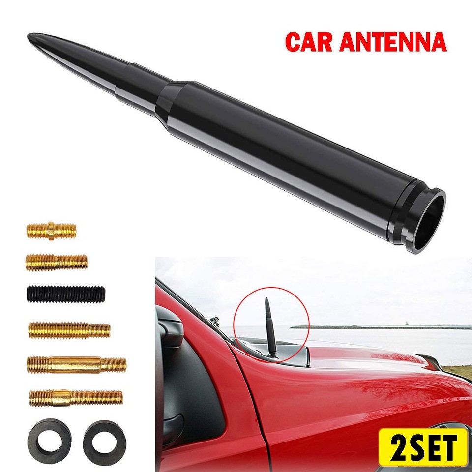 1/2set UK Car Style Bullet Aerial Antenna Mast Roof AM/FM Radio Signal ...