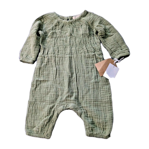 Grayson Collective size 0-3 Months Olive Green Cotton One Piece Romper ...
