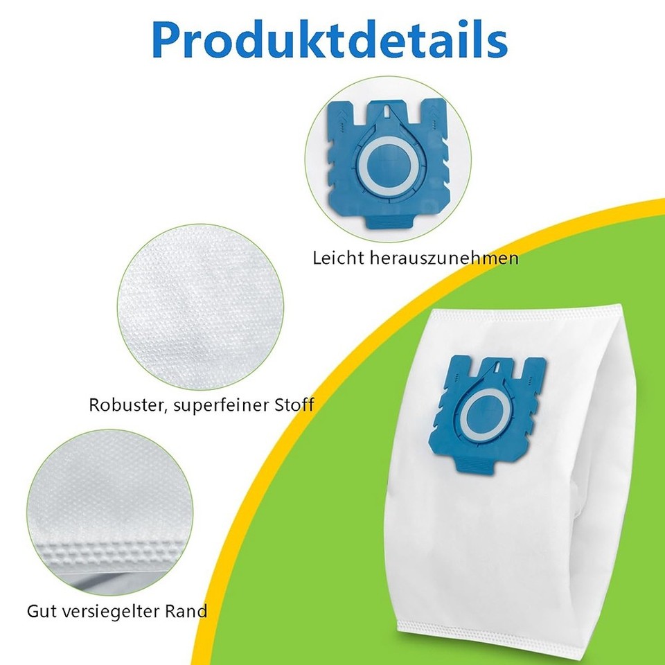 14 Staubsaugerbeutel für 3D GN Staubbeutel C1 C2 C3 S2 S5 S8 S600 S8000 ...