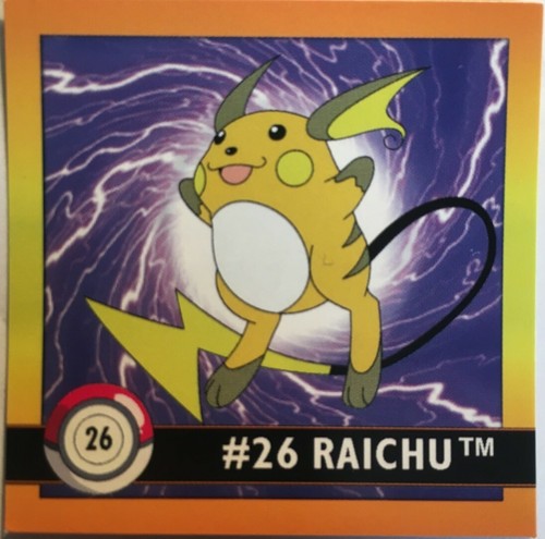 STICKERS POKEMON NEUF N°26 RAICHU / RAICHU ARTBOX DE 1999 | eBay