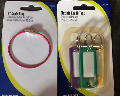 Flex Key Tags & 6” Cable Ring New in Package | eBay