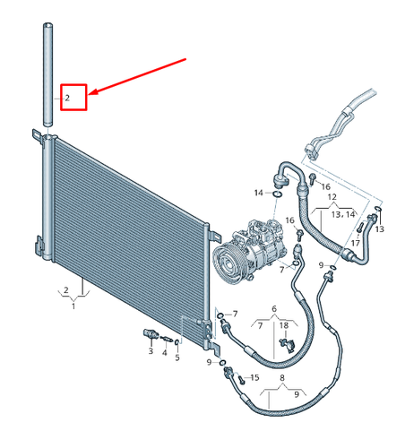 NEW VW TOUAREG CR AIR CONDITIONER DRYER 4M0298403 | eBay