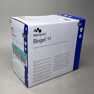 MOLNLYCKE Biogel M Latex Surgical Gloves Enhanced Grip SZ 8 Straw ...