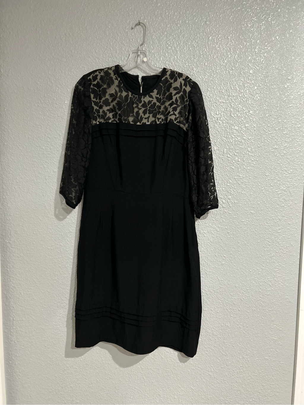 Vintage LBD Crepe embellished bodice and sleeves. Add… - Gem