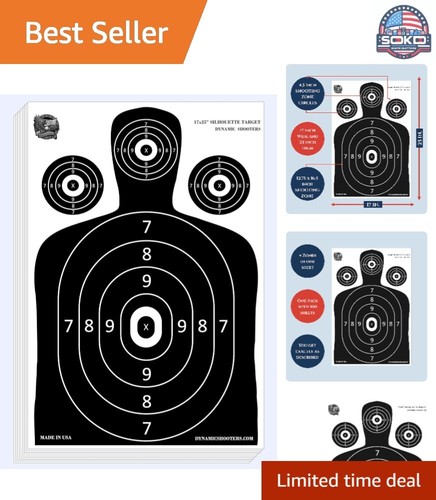 High-Quality Paper Shooting Targets - 100 Sheets - Pistol, Rifle, Gun ...
