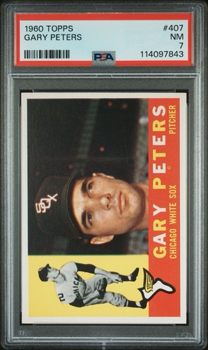 1960 Topps #407 Gary Peters PSA 7 NM+ | eBay