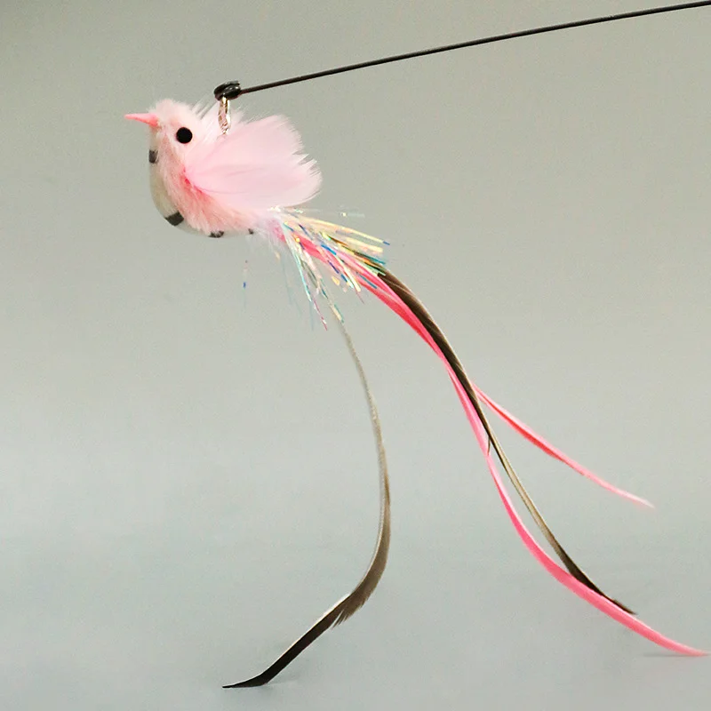 Handfree Bird/Feather Cat Wand with Bell Powerful Suction Cup ...