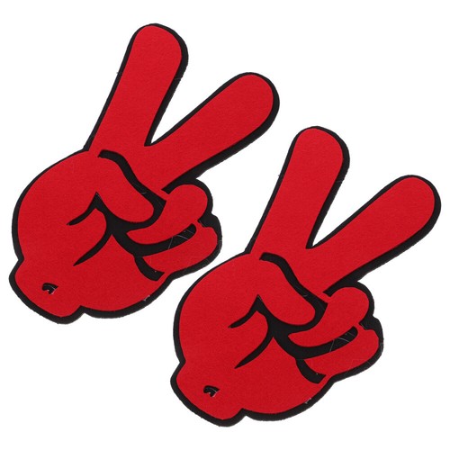 2 Pcs Child Victory Hand Gesture Prop Felt Cloth Finger for Sports | eBay
