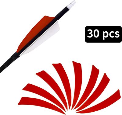 30Pcs 4" Real Arrow Feathers Shield Cut Feather Fletching for DIY ...
