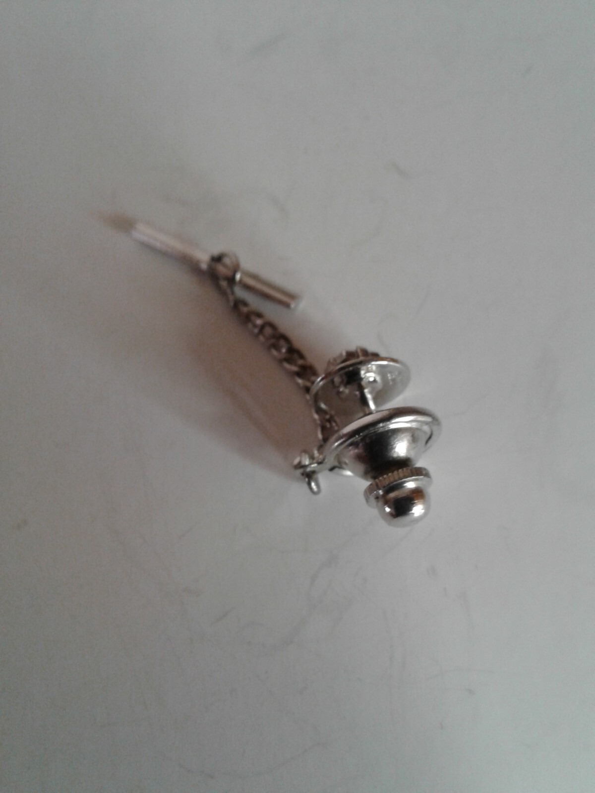 Anson Diamond In 925 Sterling Silver Men's Round Tie Tac/Pin | eBay