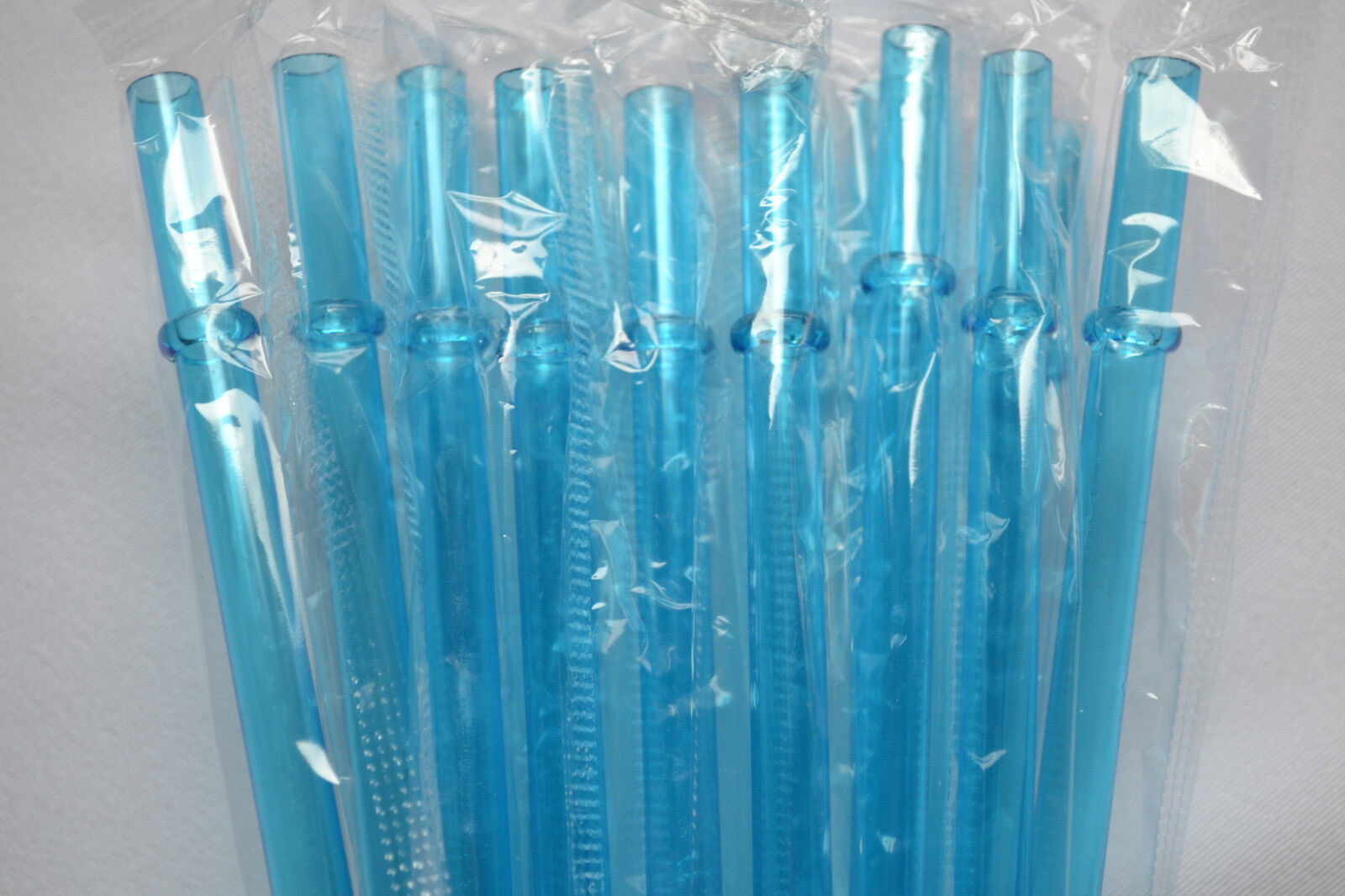 Reusable Straws Clear Solid Colors Plastic Acrylic 9” With Rings Bpa