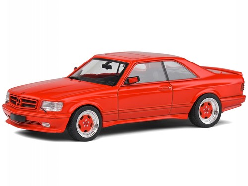 Mercedes C126 560 SEC AMG wide body 1990 red diecast model car Solido 1 ...