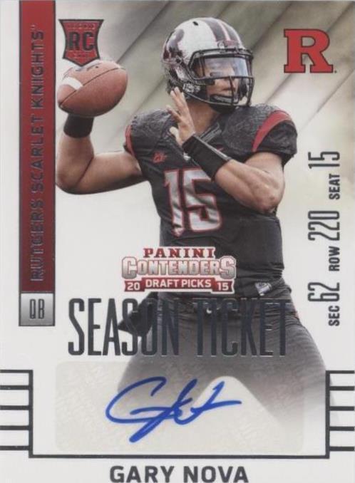 2015 Panini Contenders Draft Picks - Autographs Gary Nova #185 (AU, RC ...