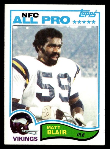 Matt Blair 1982 Topps Card #390 Minnesota Vikings | eBay