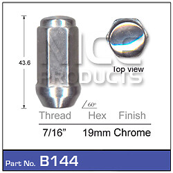 NICE PRODUCTS Chrome Nut B144 B144 | eBay