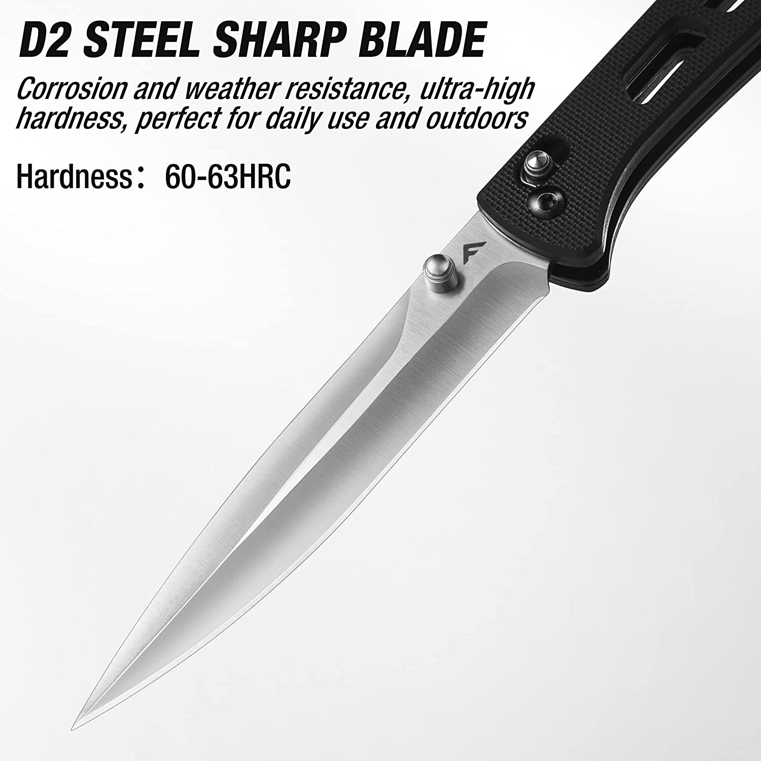 FLISSA 4" Folding Pocket Knife Axis Lock G10Handle EDC Knife D2 Blade ...