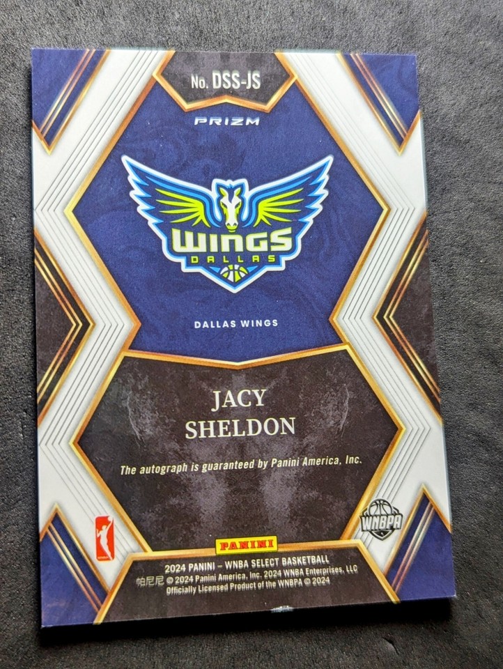 Jacy Sheldon 2024 WNBA Select Auto Draft Selections Card #DSS-JS Dallas ...