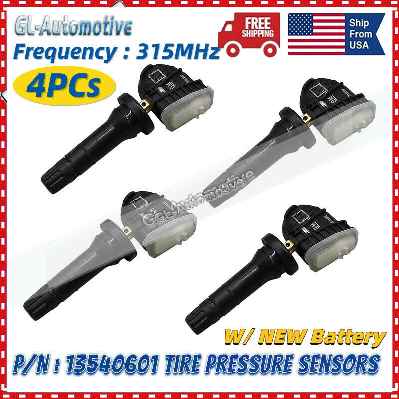 NEW 4PCs (315 MHz) 13540601 TPMS Tire Pressure Sensors For GM Chevy GMC ...