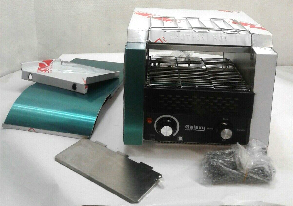 Galaxy 177GCT10 Conveyor Toaster 120V 1750W Adjustable Speed 10" Wide 3 ...