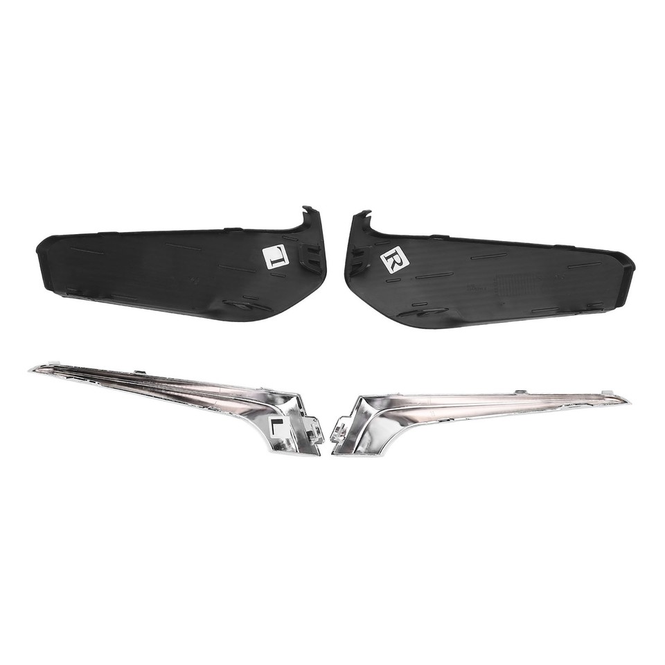 2 Pcs Front Bumper Fog Light Covers Trims Set Strong Protection Impact ...