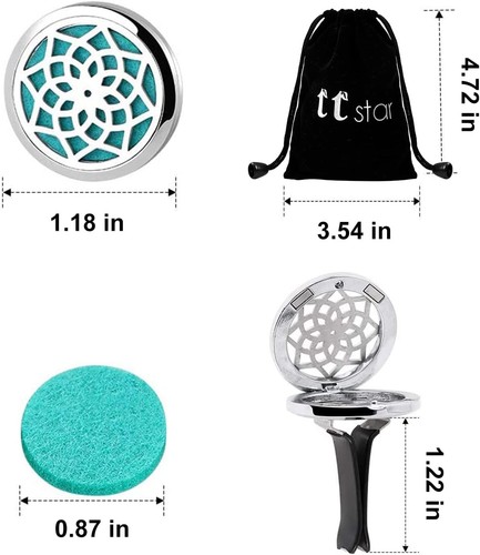 ttstar Car Diffuser Vent Clip - 30mm Aromatherapy 3 Clips+36 Refill ...