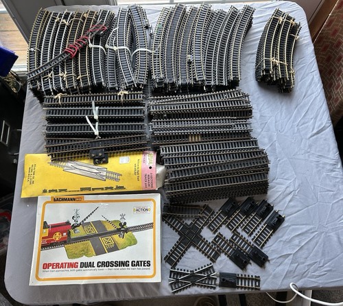 HUGE LOT OF HO SCALE BRASS & STEEL TRACK - CURVES, STRAIGHTS, SWITCHES ...