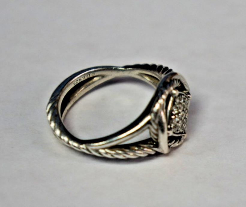 David Yurman Infinity Collection Ring Sterling Silver 925 & Pave ...