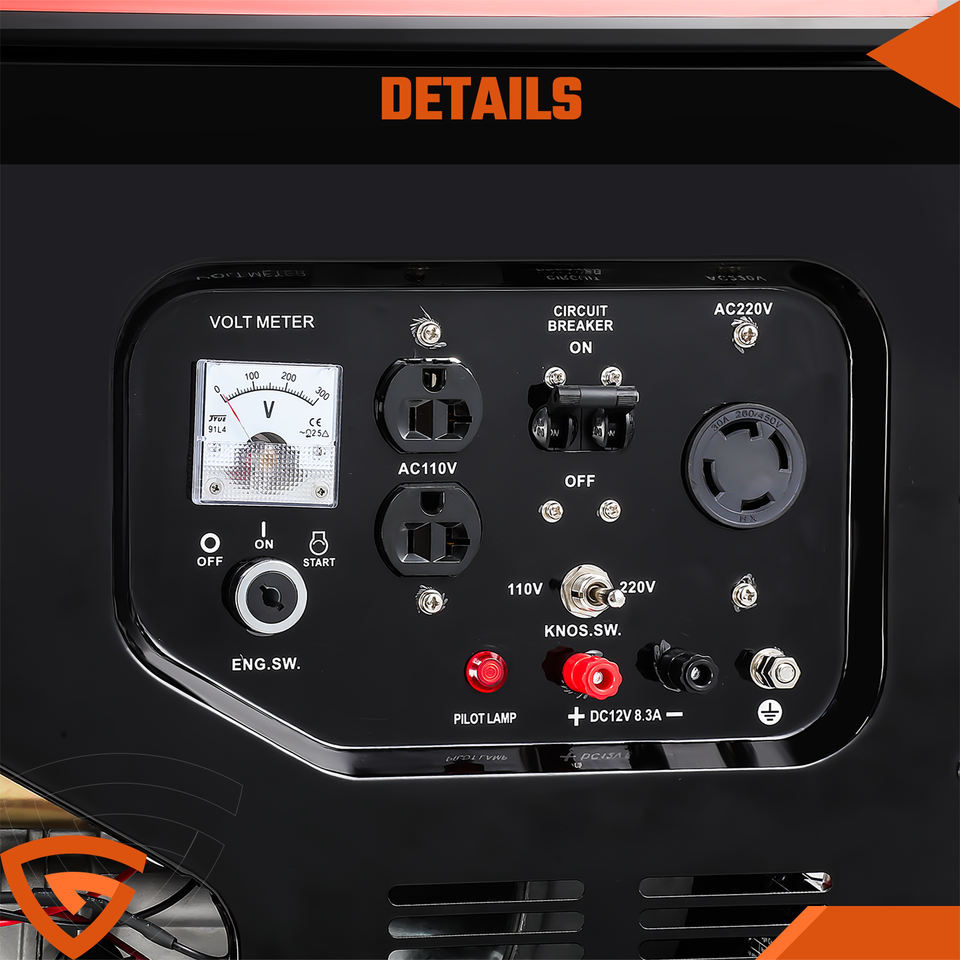 5000W Portable Inverter Generator Gas Powered Quiet for Home Backup ...