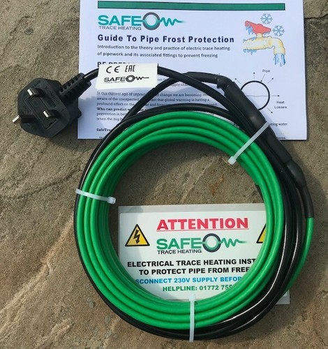 Safetrace - 4m Trace Heating Kit for pipe FROST PROTECTION. Pre ...