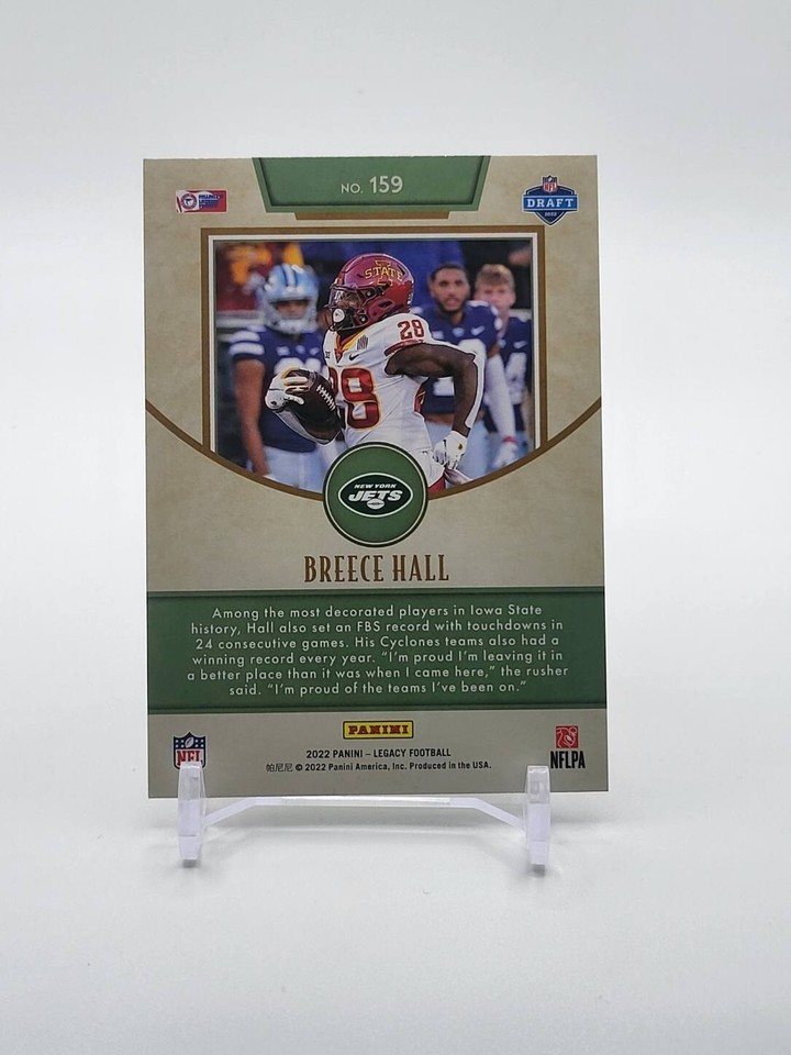 Breece Hall ROOKIE CARD 2022 Panini Legacy #159 New York Jets (RC) | eBay