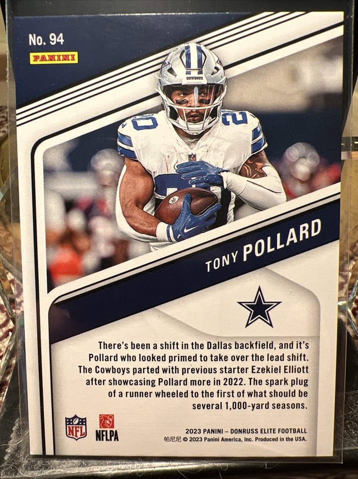 TONY POLLARD 2023 Panini Donruss Elite # 94 Orange /399 Cowboys | eBay