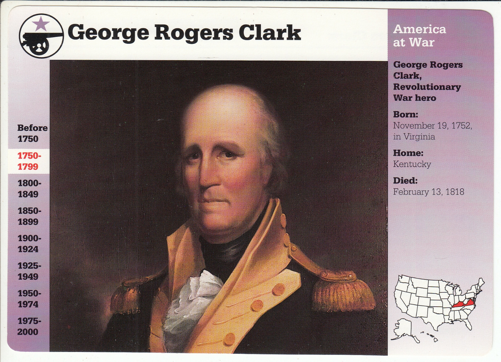GEORGE ROGERS CLARK Revolutionary War Hero 1995 GROLIER STORY OF ...