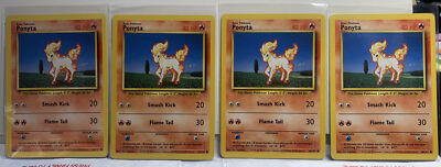 4 Shadowless Ponyta # 60/102 Base Set Pokemon Card Rare Dead Mint Pack ...