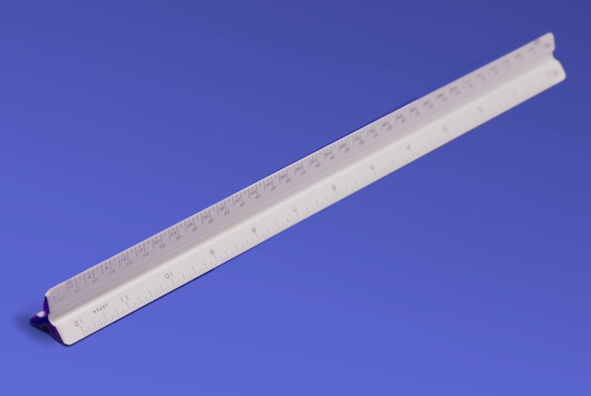 Architect Drafting Three-Sided Drafter's Ruler w/ 10 Scales. | eBay