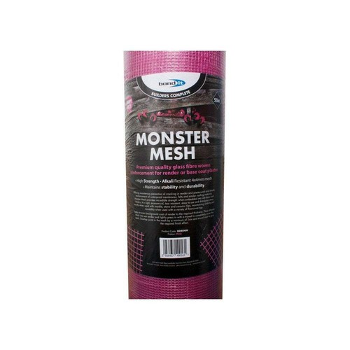 Bond It Render Mesh 160g/145m2 Pink Monster Mesh - 100mm Scrim Tape ...