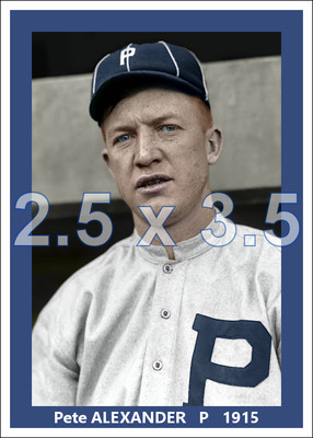 Pete Alexander - 1915 Philadelphia Phillies - choose a size - colorized ...