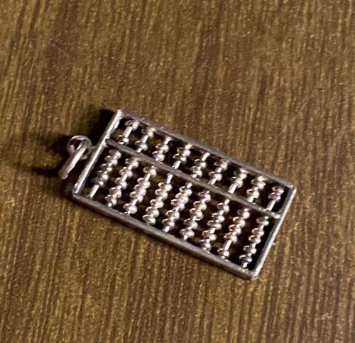 Vintage Sterling Silver 925 Abacus Pendant Charm Pendant 3/4" | eBay