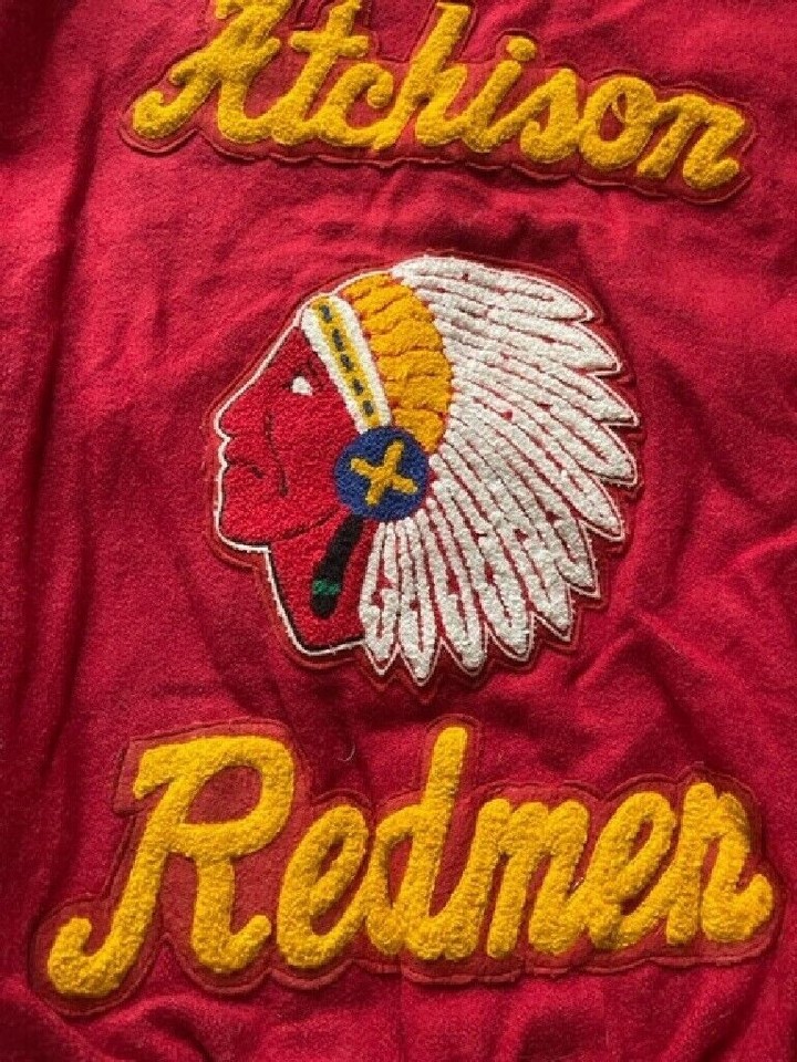 Vintage 80's Delong Atchison Redmen letterman varsity jacket Ian Connor ...