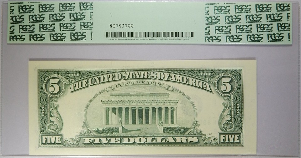 1995 $5 St. Louis PCGS 66 PPQ Lucky 8's Fancy Serial Number 88888548 | eBay