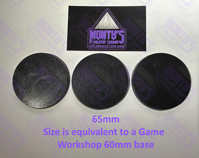65mm Round Plastic Model Bases Size Match to GW 60mm Warhammer Bases | eBay