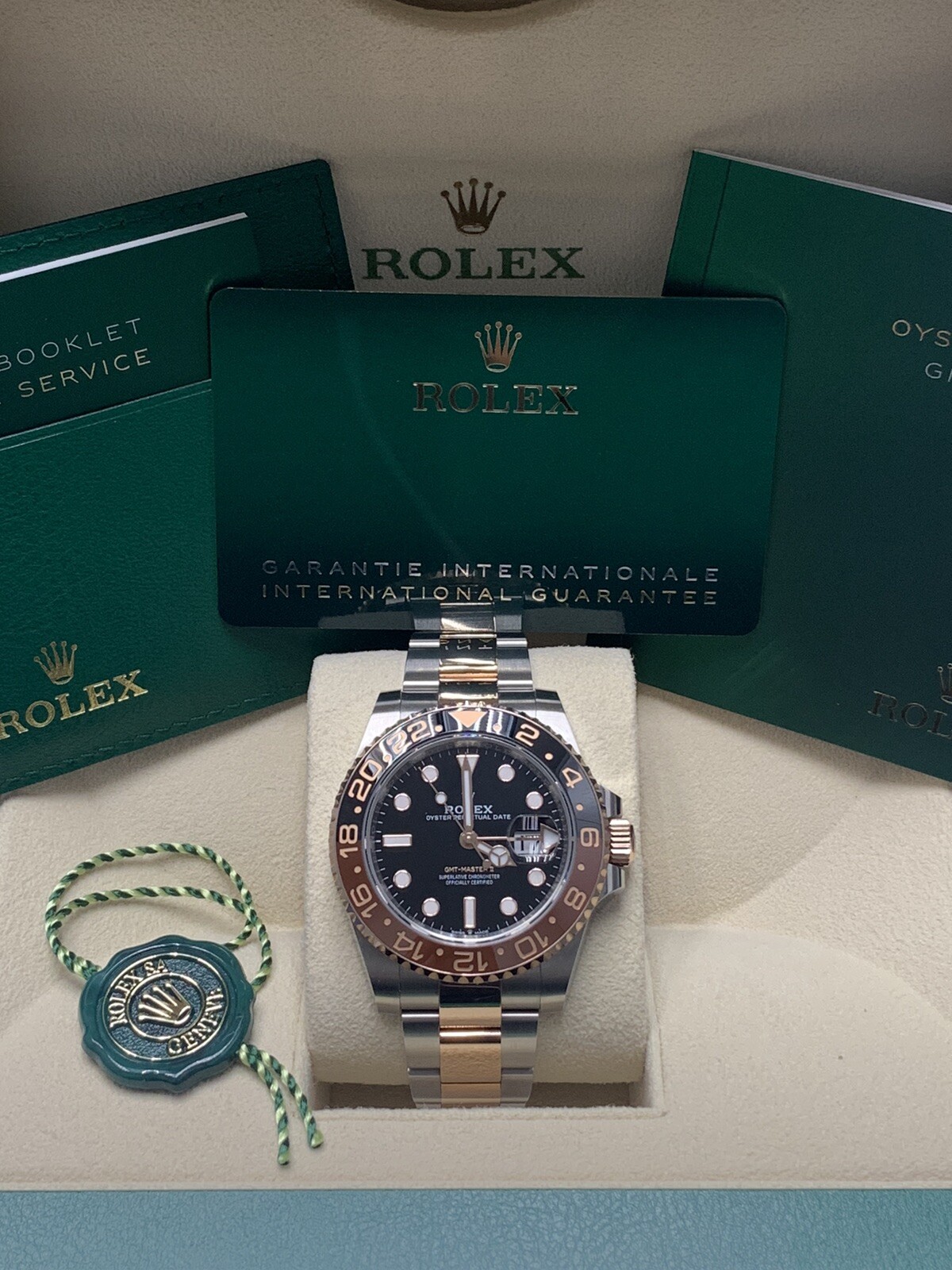 Rolex GMT Master II Rootbeer BRAND NEW FULL SET BOX AND PAPERS ...