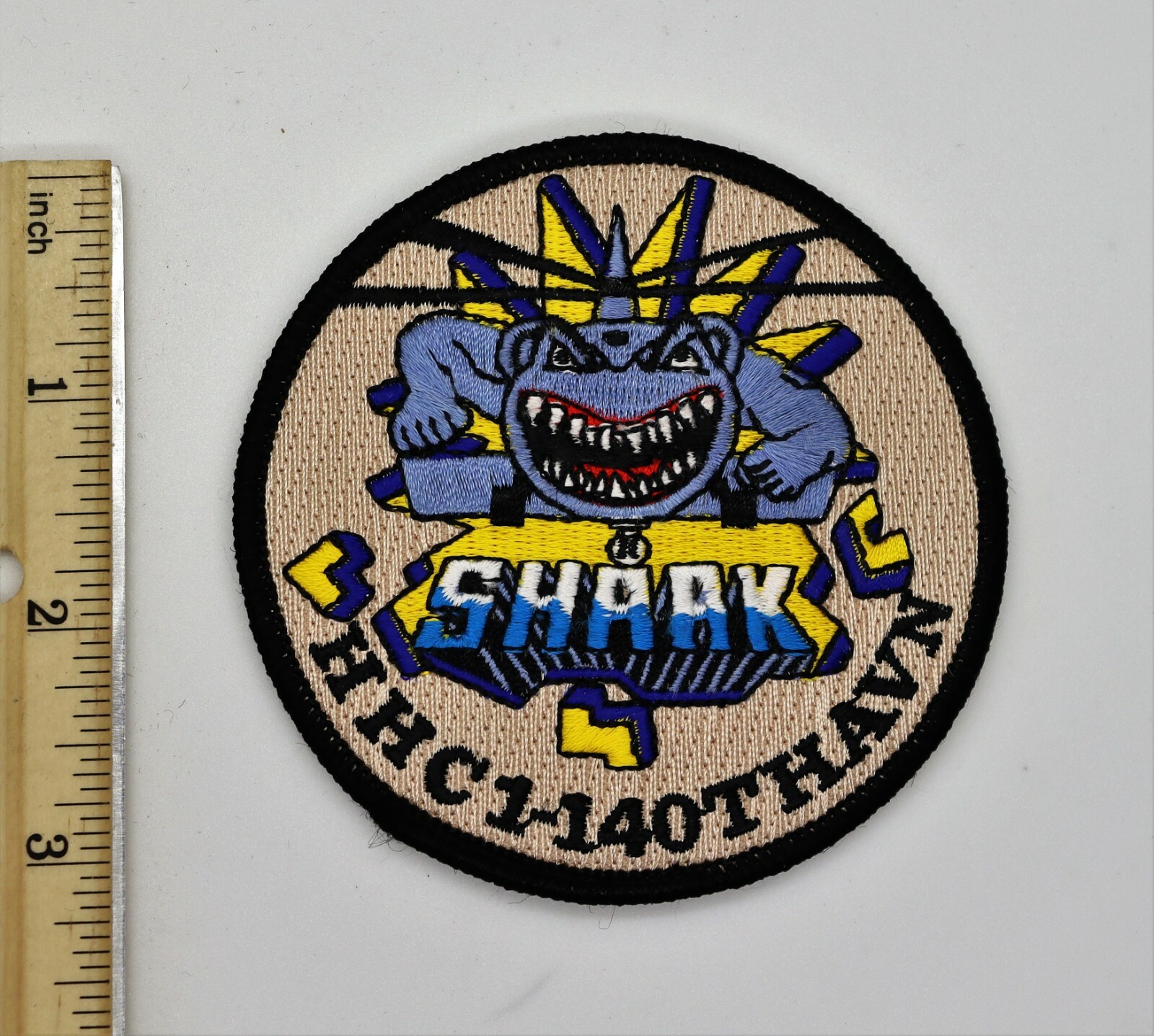 US ARMY HHC 1-140th AVIATION HELICOPTER SHARK PATCH Hook & Loop Back | eBay