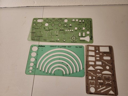 Pickett Drafting Templates Giant Ellipse 1260 Electronic 1610 Military ...