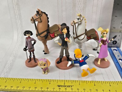 Disney Tangled Fidella Horse & Prince Flynn lot of 6 Figures Rapunzel ...