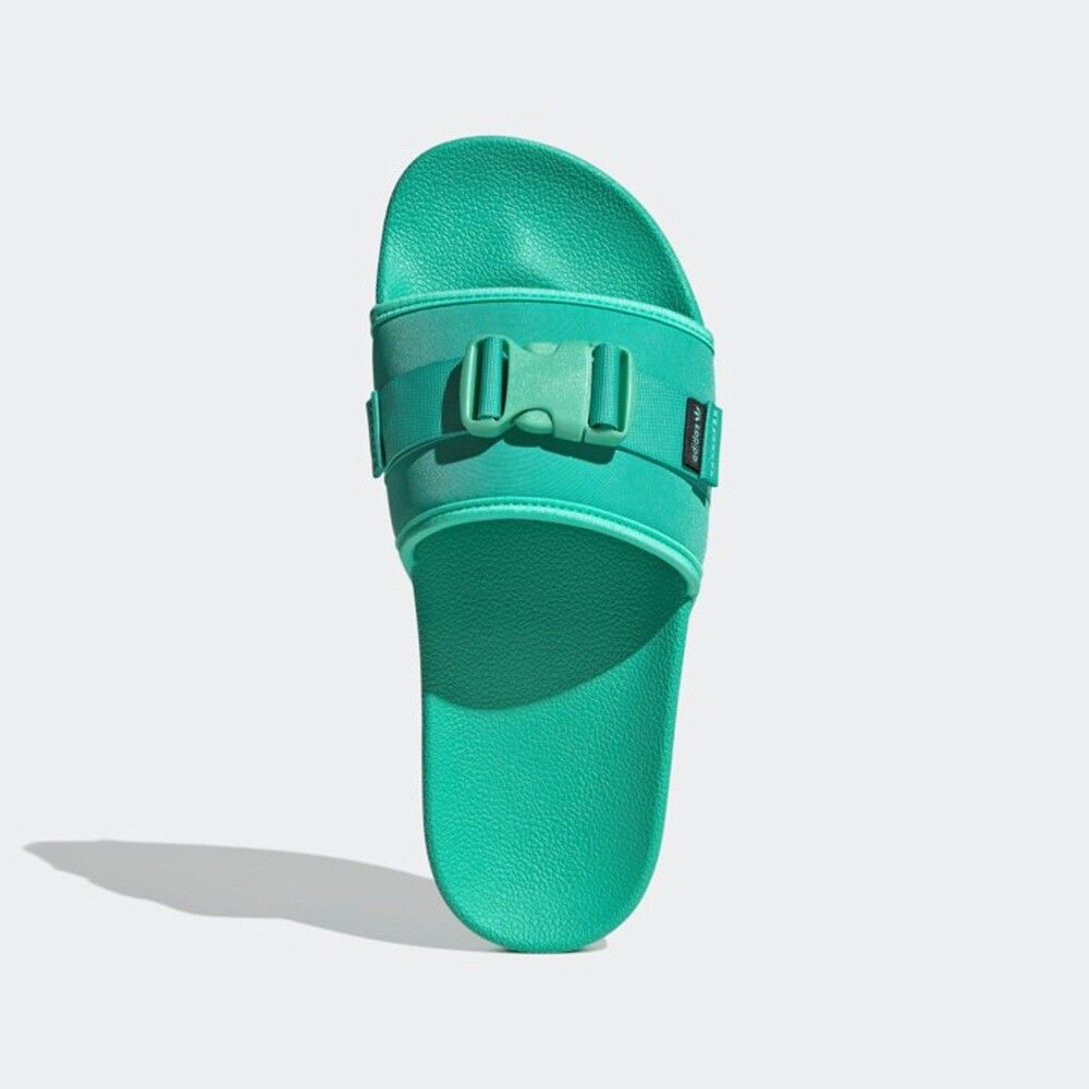 New Adidas Womens POUCHYLETTE SLIDES HI-RES GREEN/BLACK GZ4330 US