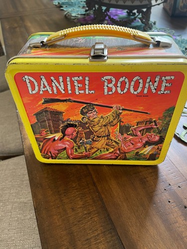 VINTAGE DANIEL BOONE Metal Lunch Box INDIANS 1955 | eBay